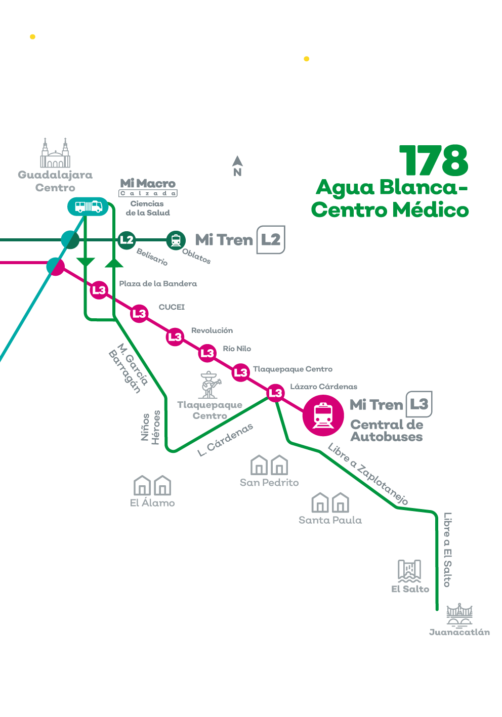 Estación CUCEI: Horarios, mapa y rutas de la Línea 3